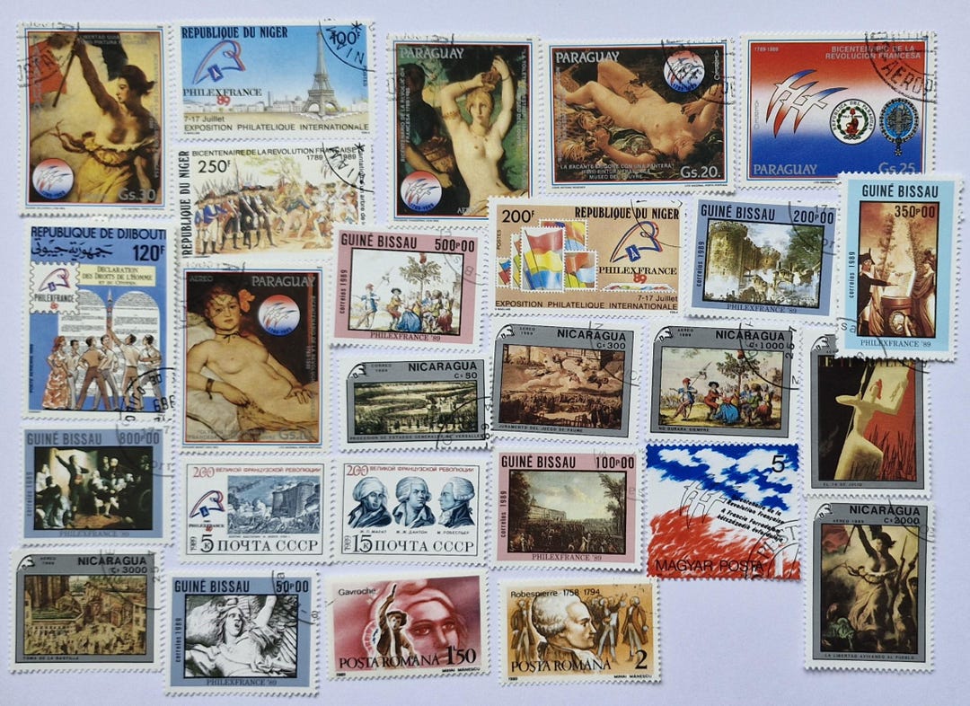 Bicentennial of French Revolution on Postage Stamps - 25 Different ...