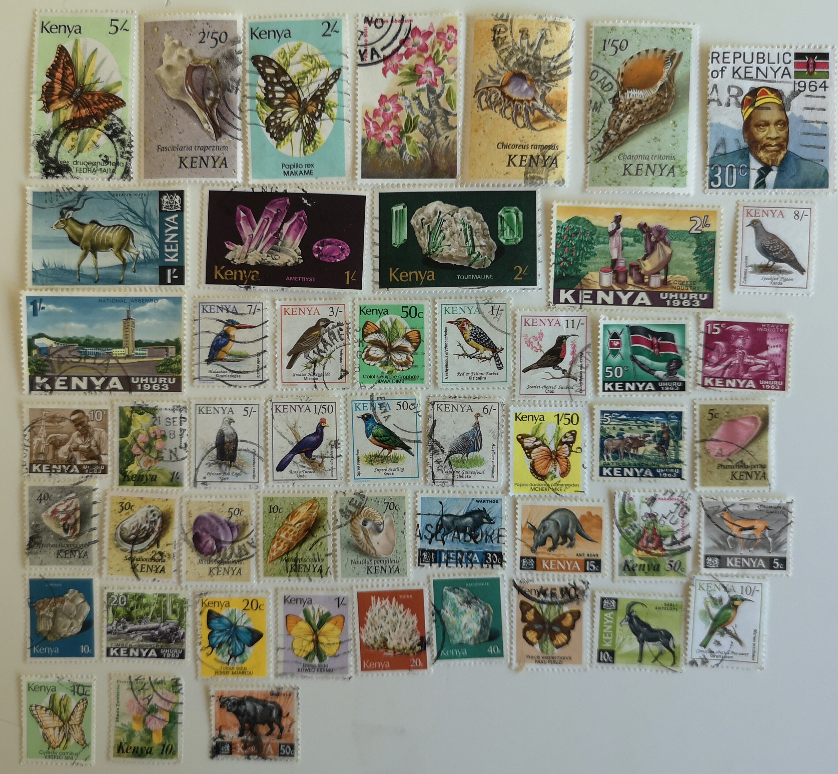 Kenya Postage Stamps - USED & off Paper - 50 to 200 Different ...
