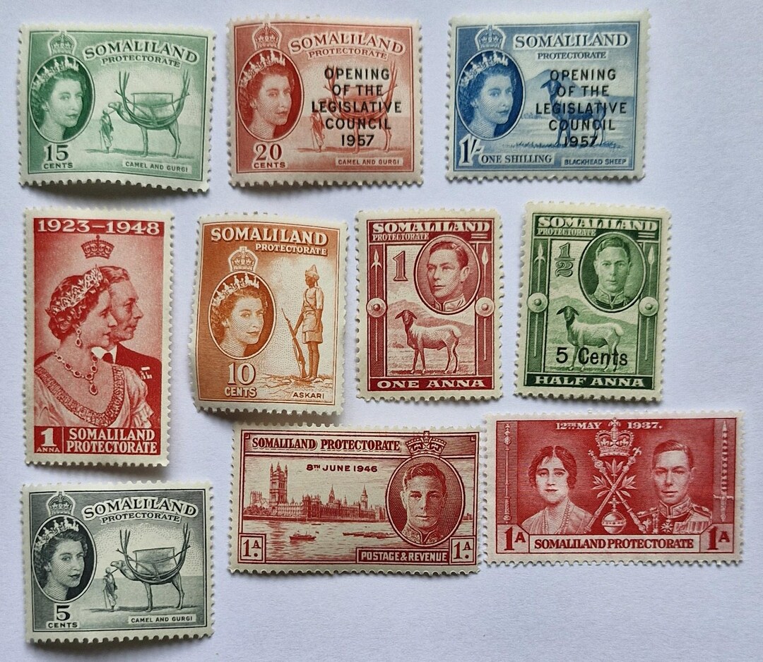Somaliland Postage Stamps - 10 Different - USED & off Paper ...