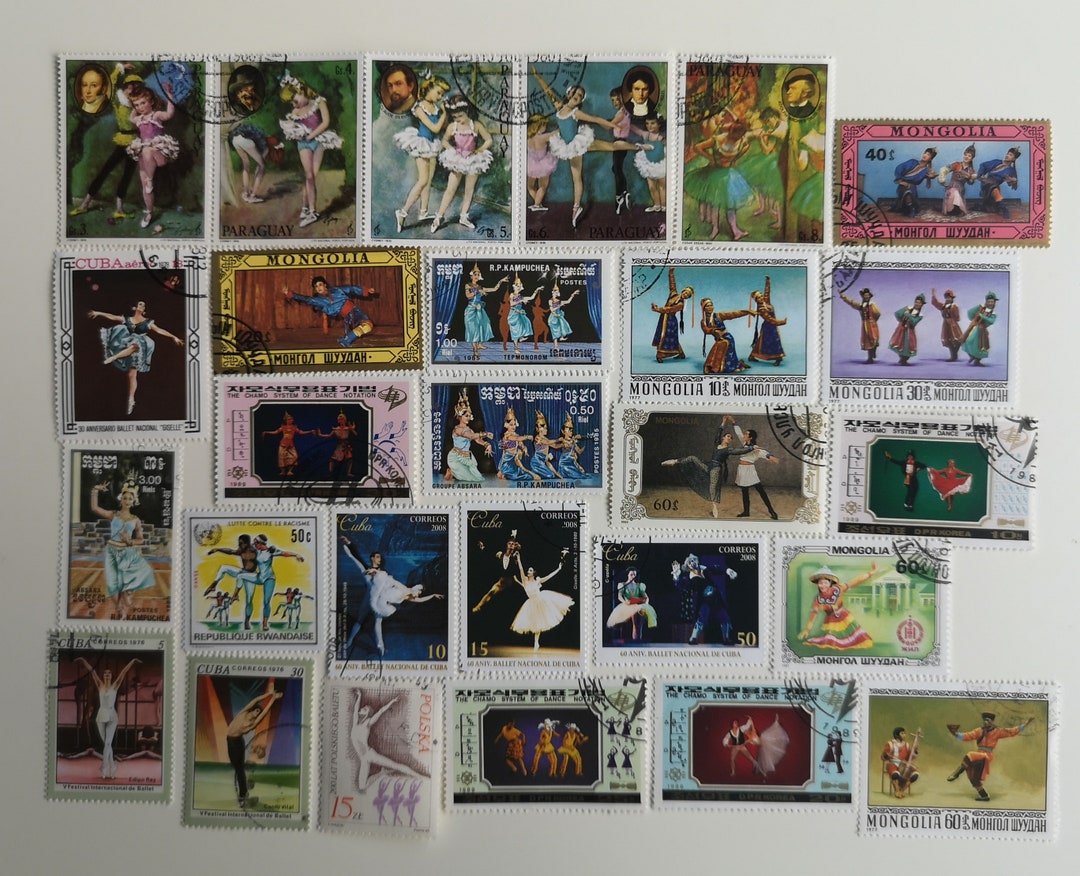 Dance on Postage Stamps - 25 Different - USED & off Paper - Collecting ...