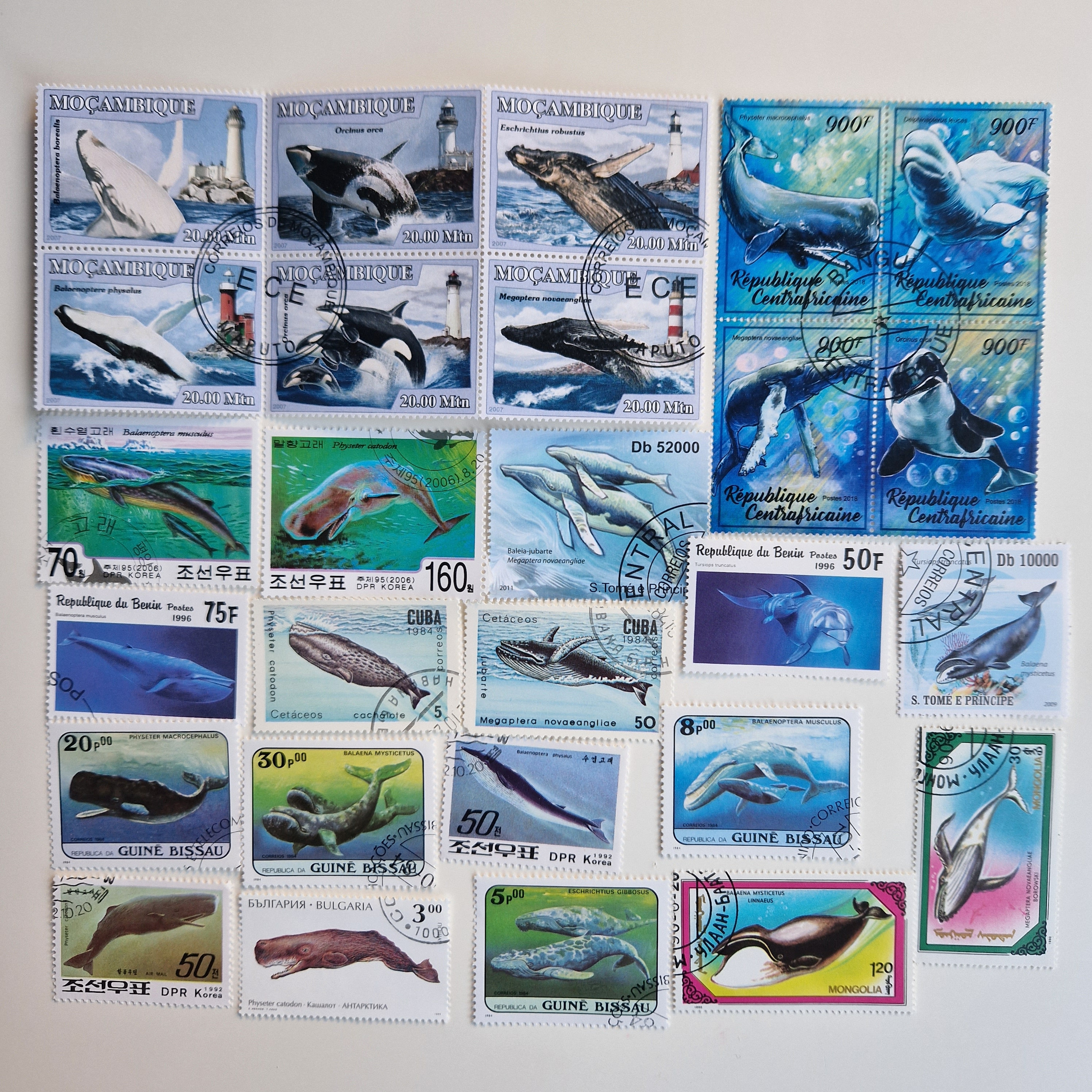 Whales on Postage Stamps - USED & off Paper - 25 Different - Collecting ...