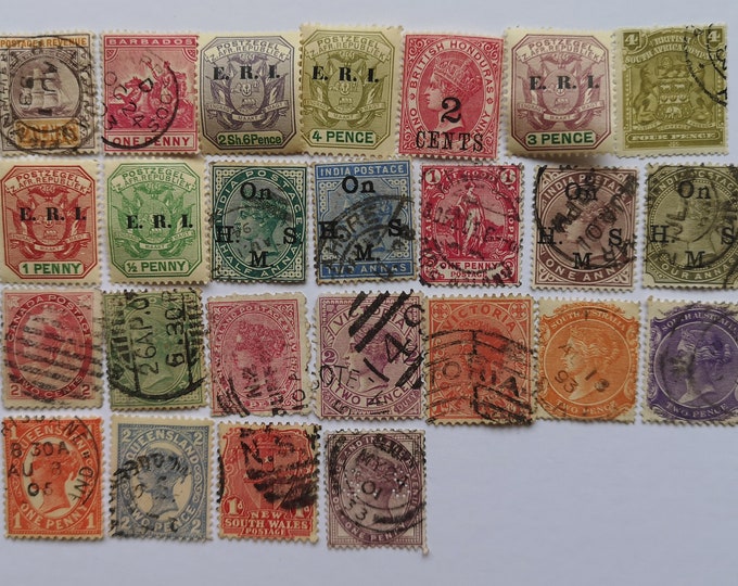 Queen Victoria British Empire Stamp Collection - 25 to 100 Different ...