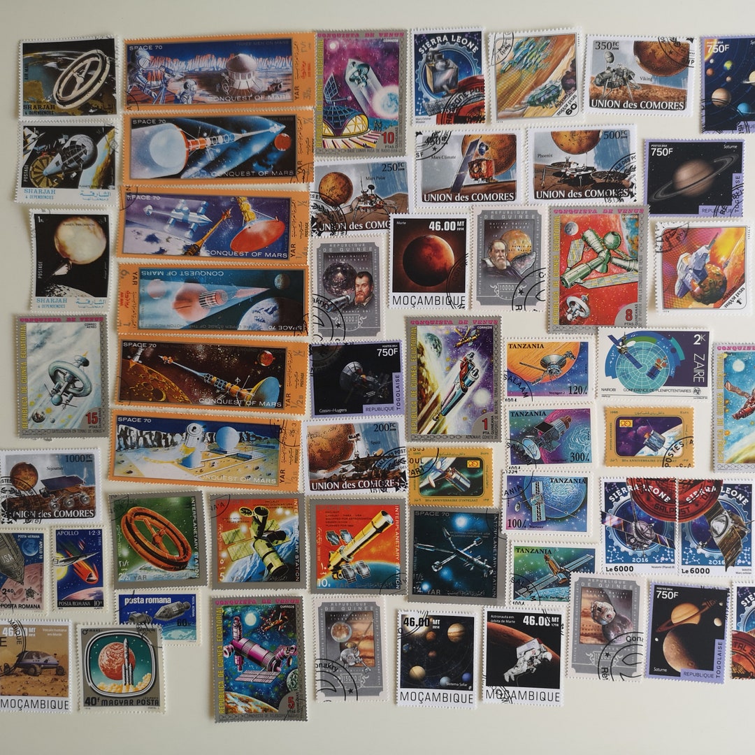 Planets on Postage Stamps - USED and off Paper - 50 & 100 Different ...