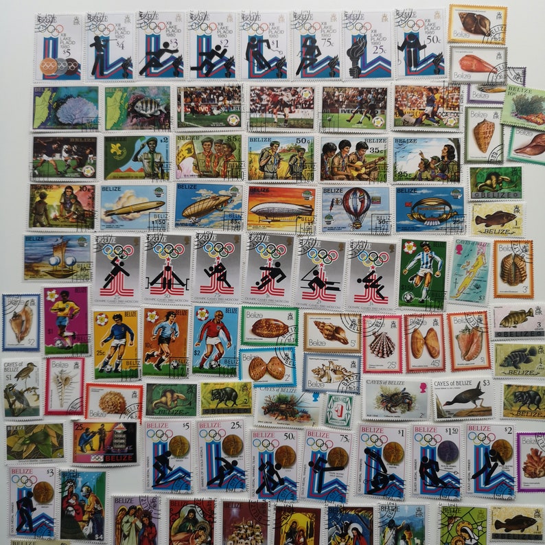 Belize Postage Stamps - USED & off Paper - 100 to 300 Different - for ...