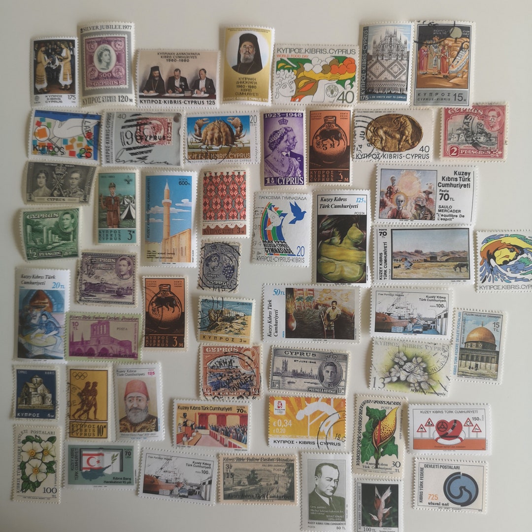 Cyprus Postage Stamps - 50 to 1000 Different - USED & off Paper - for ...