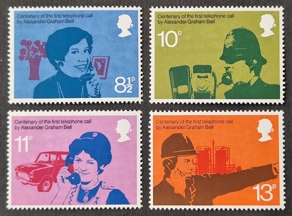 Great Britain 1976 Telephone Centenary Set of 4 Mint Stamps ...