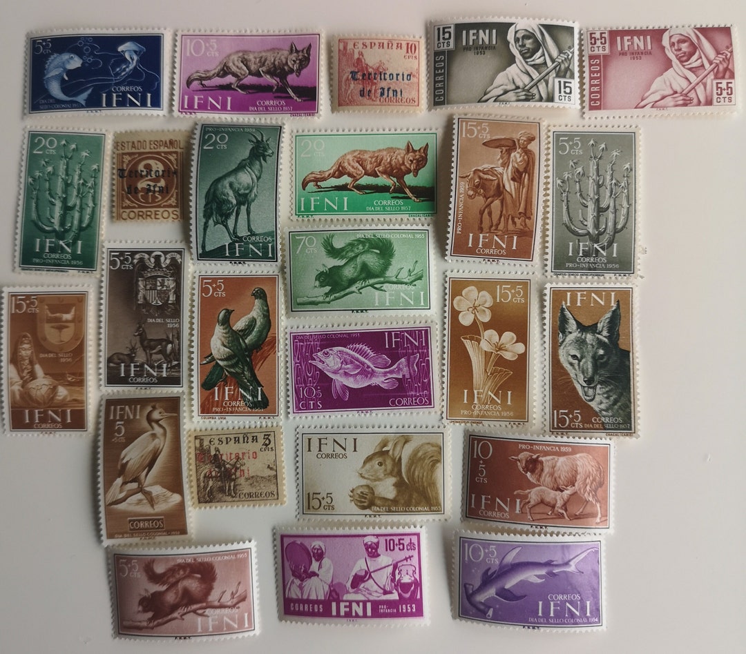 Ifni Postage Stamps - 25 to 100 Different - Used and off Paper ...