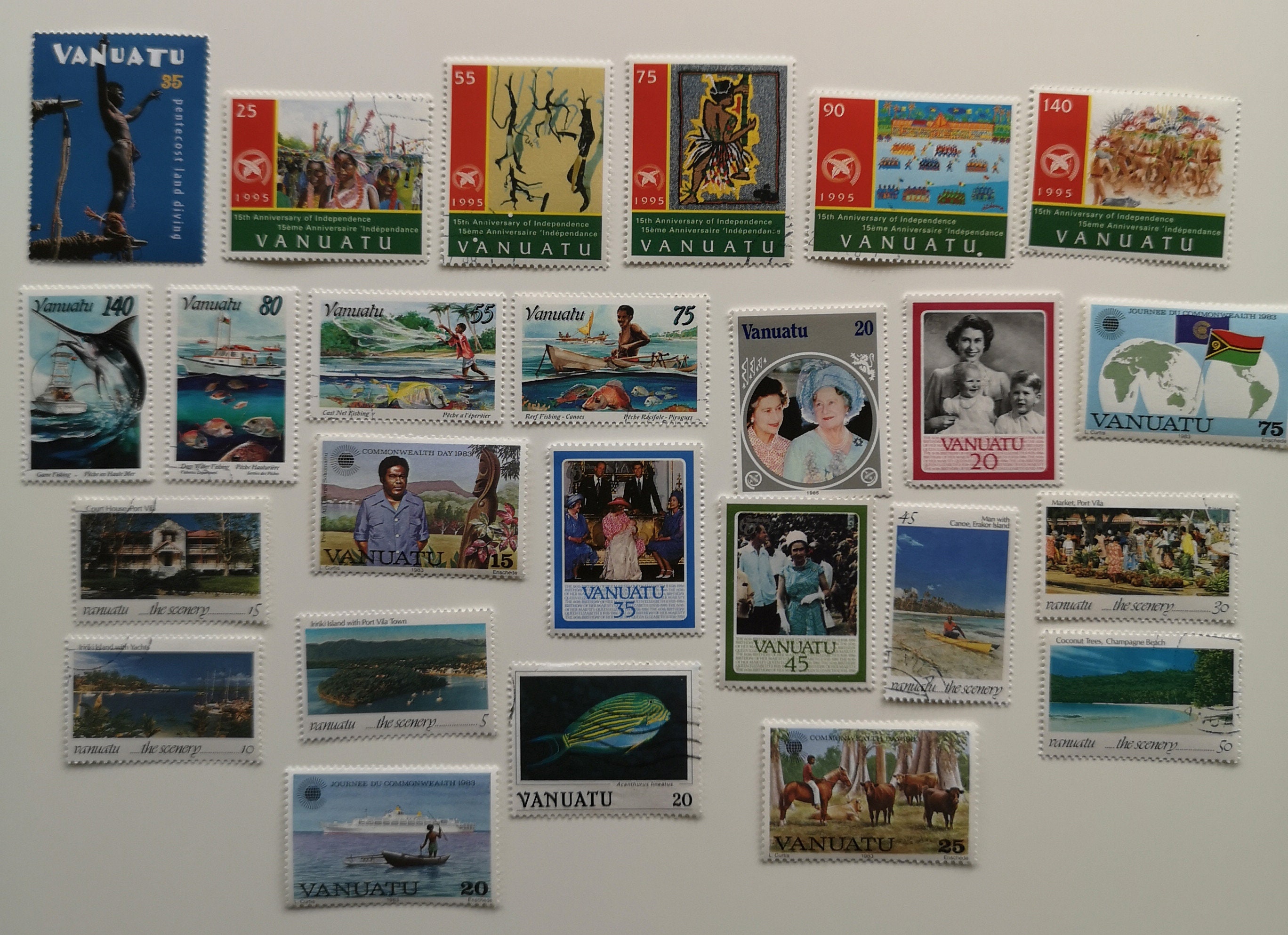 Vanuatu Postage Stamps - USED & off Paper - 25 to 150 Different ...