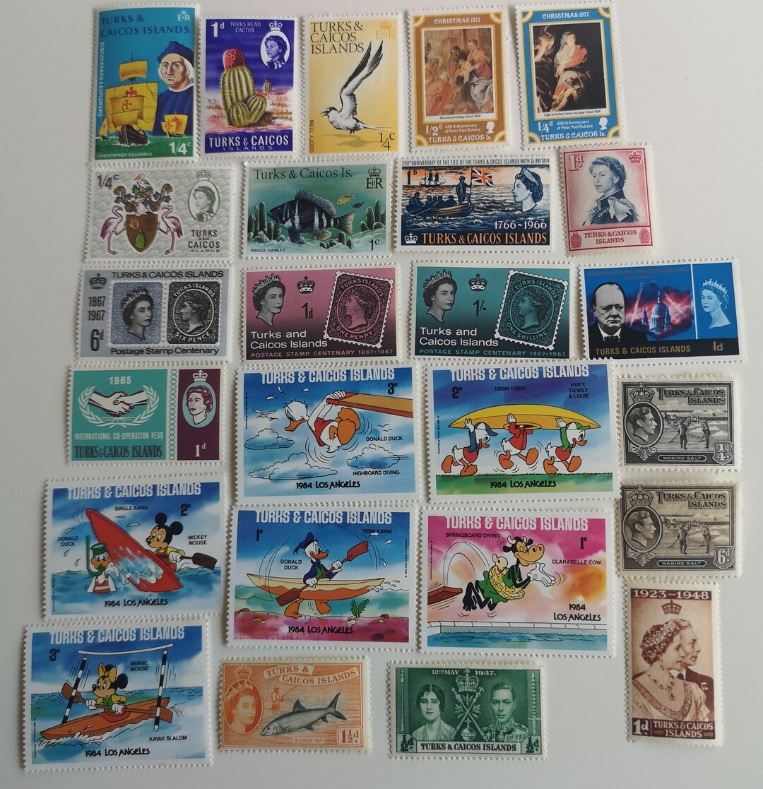 Turks and Caicos Islands Postage Stamps - USED & off Paper - 25 to 500 ...