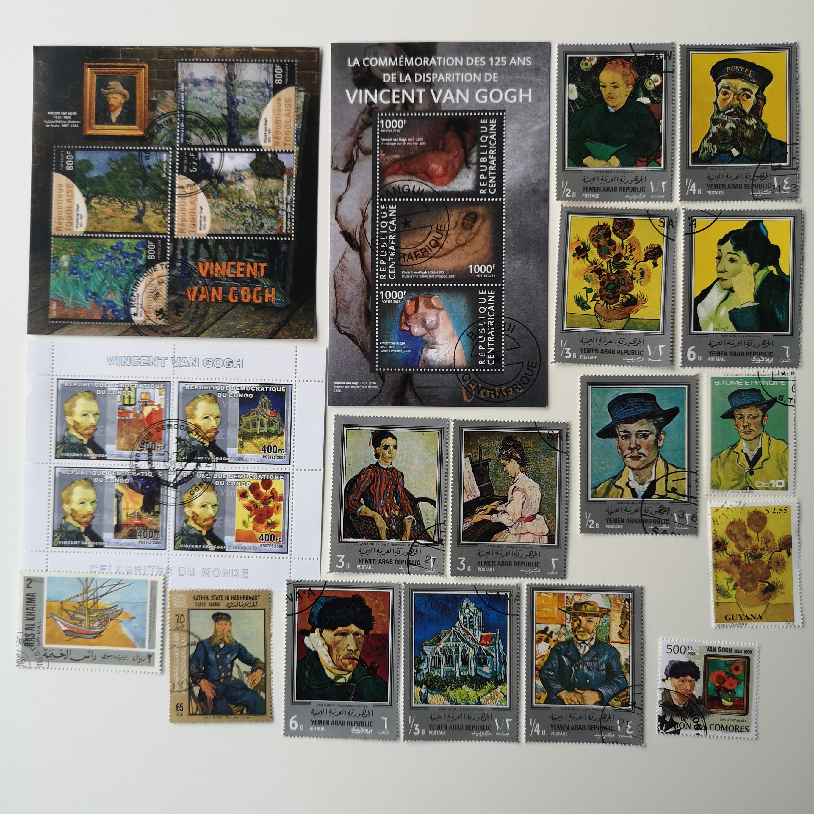 Van Gogh Postage Stamps - 25 Different - USED & off Paper - Collecting ...