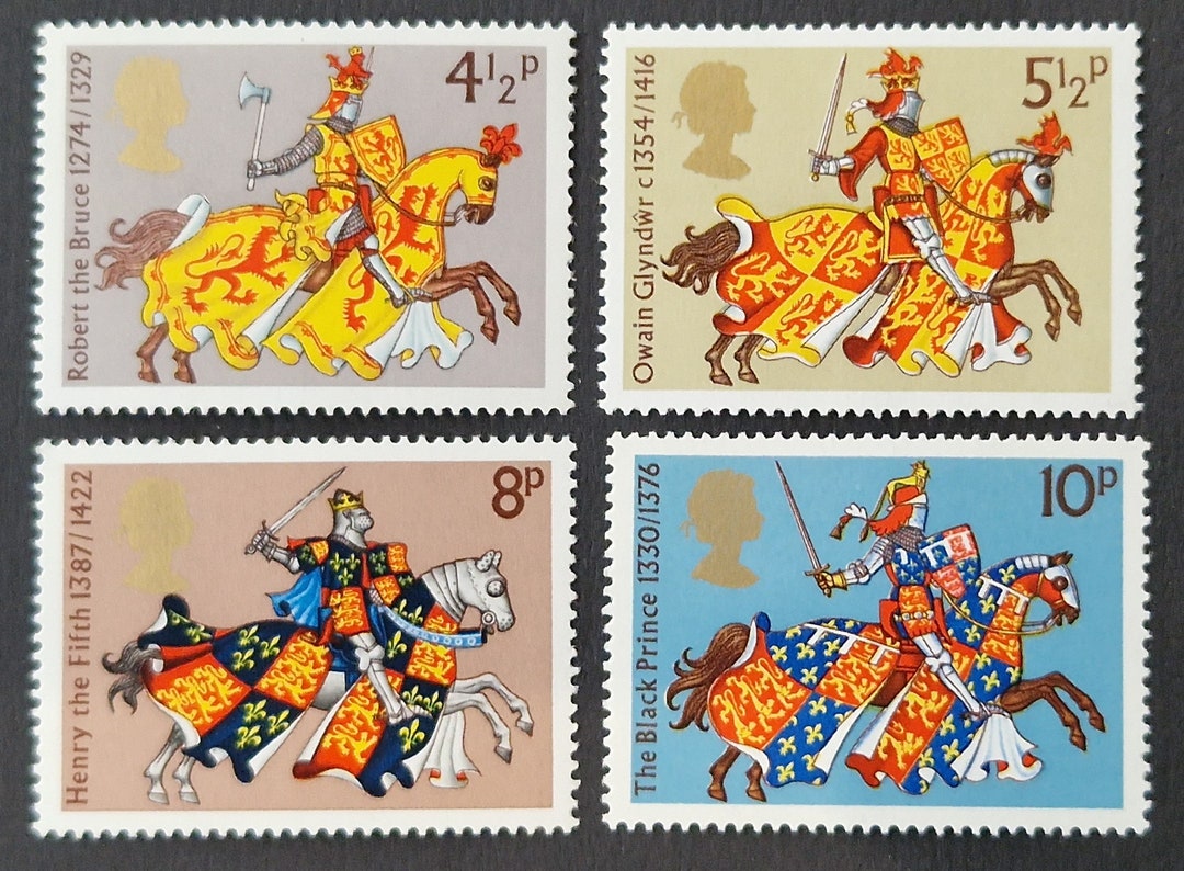 Great Britain 1974 Medieval Warriors Set of 4 Mint Stamps - Collecting ...