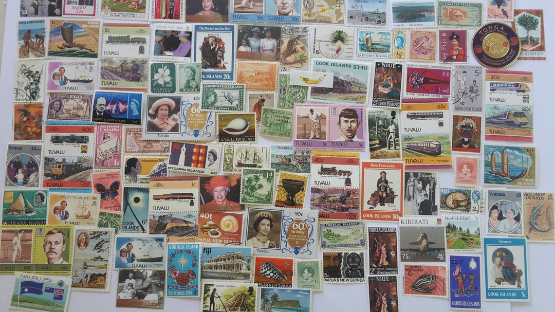 British Pacific Postage Stamps - 100 to 1000 Different - USED and off ...