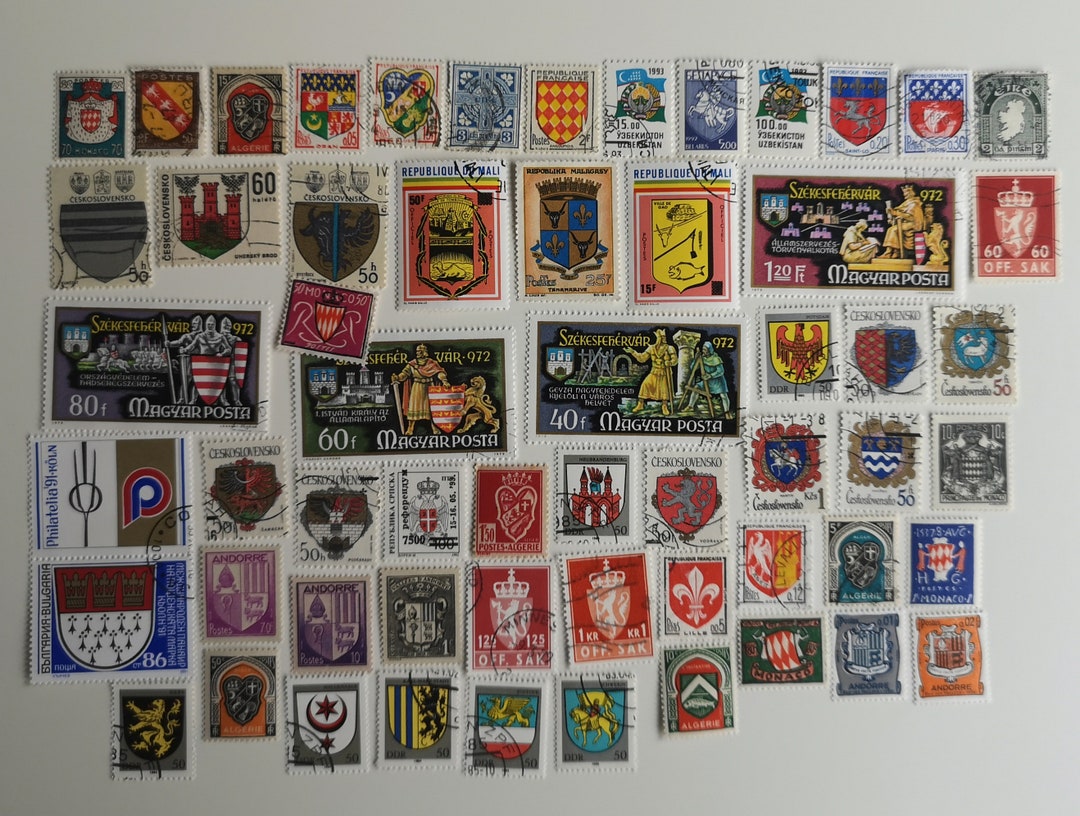 Coat of Arms/heraldry Postage Stamps - 50 to 200 Different - USED & off ...