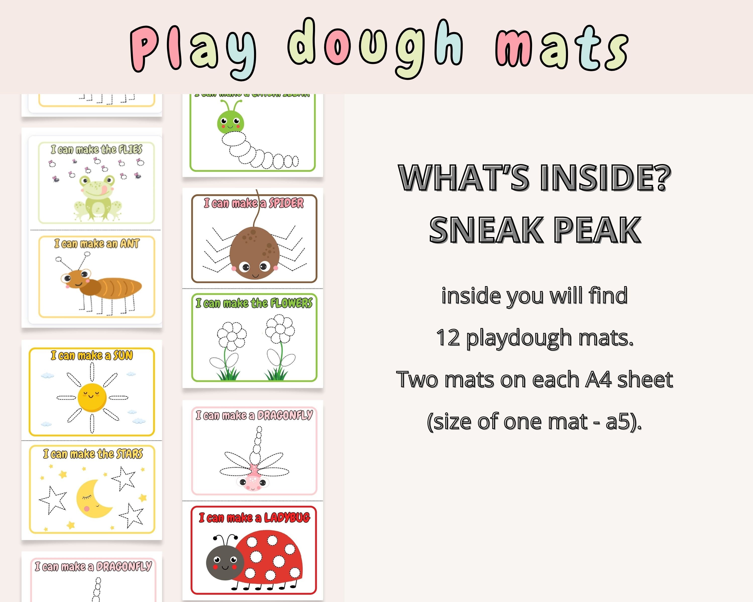 Playdough Mats, Printable Playdough Mats, Playdough Mats Insects ...