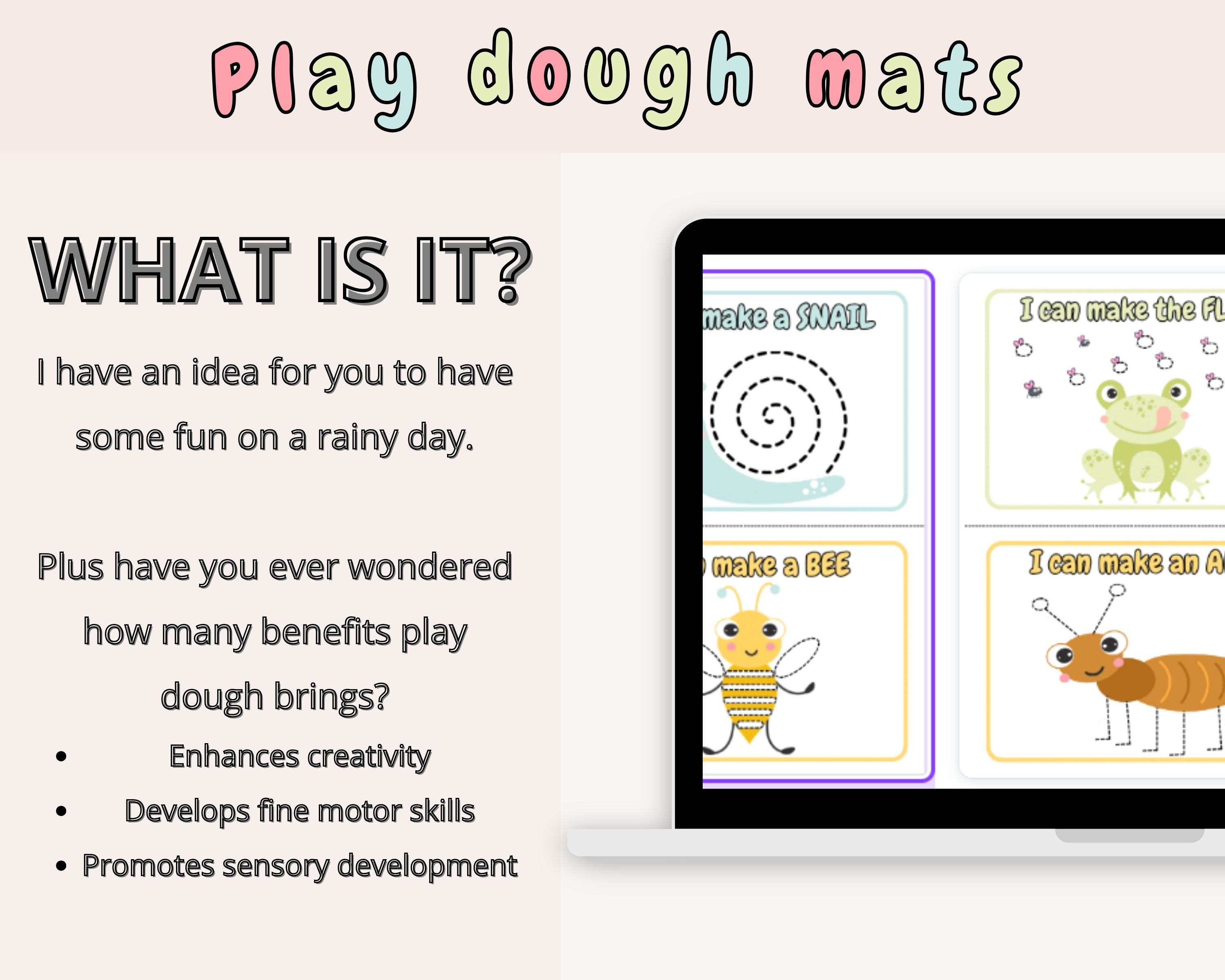 Playdough Mats, Printable Playdough Mats, Playdough Mats Insects ...