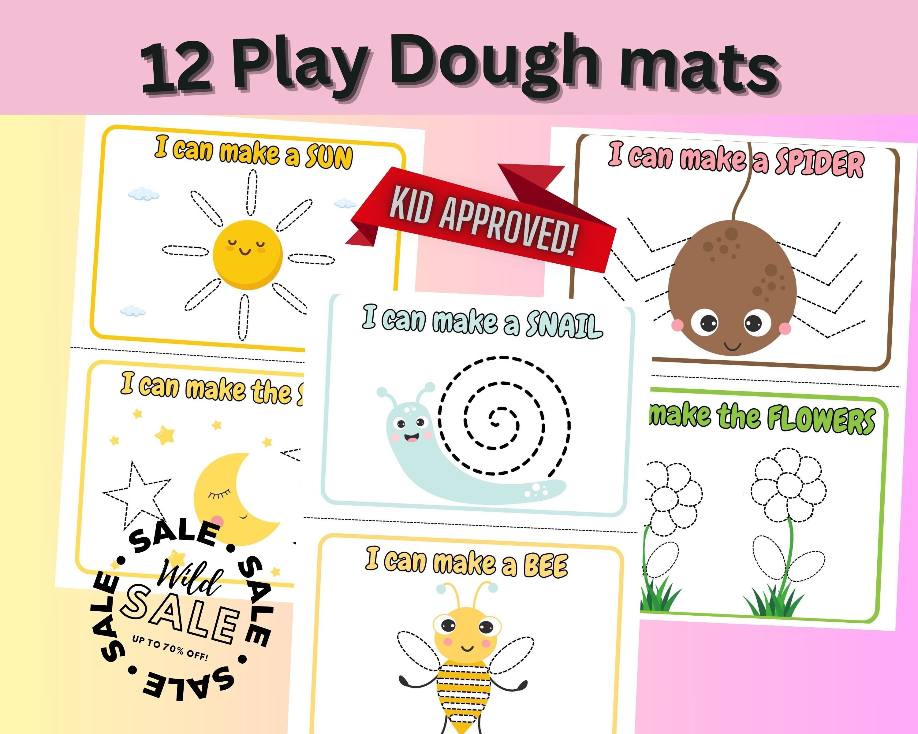 Printable Playdough Mats, Play Dough Mats, Playdough Mats Insects ...