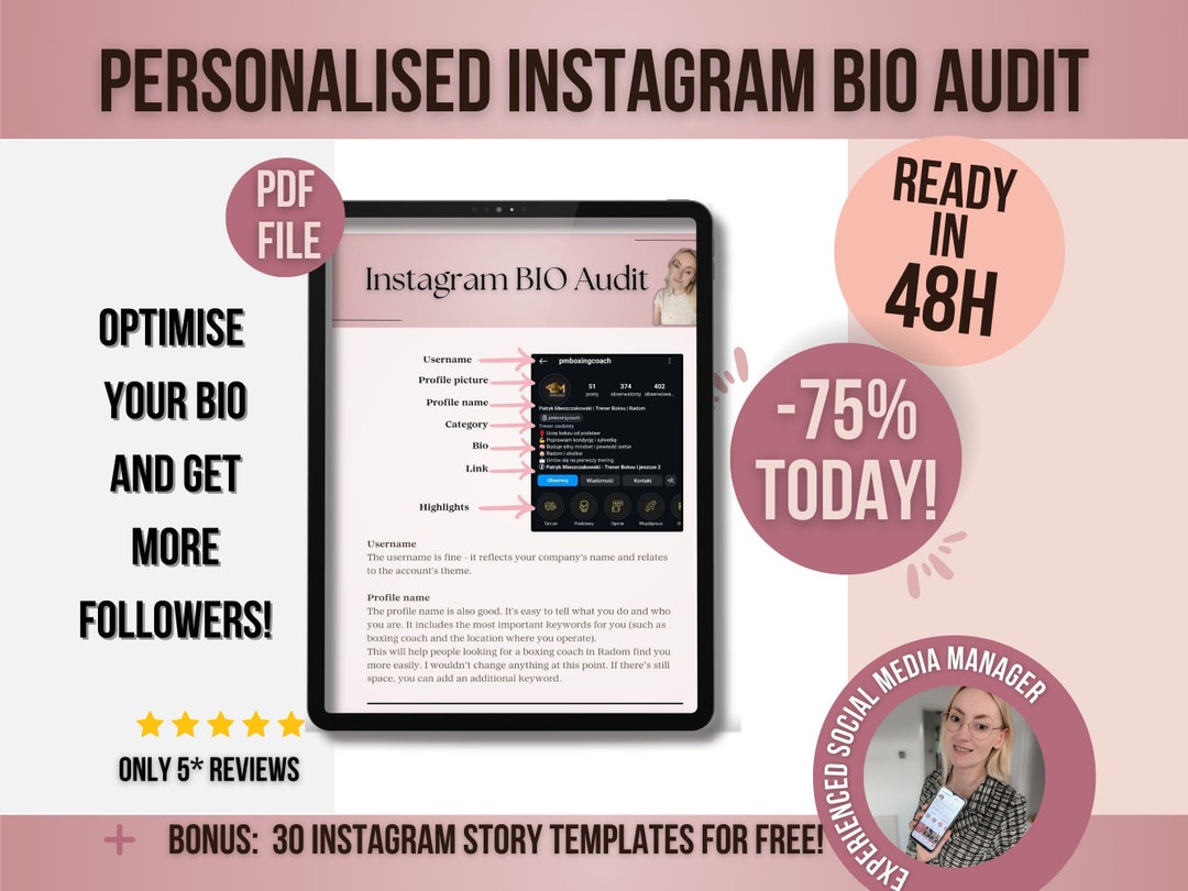 Personalised Instagram BIO Audit, Optimise Your Instagram Bio, How to ...