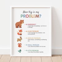 How Big is My Problem Poster, Zones of Regulation Poster, Size of the ...