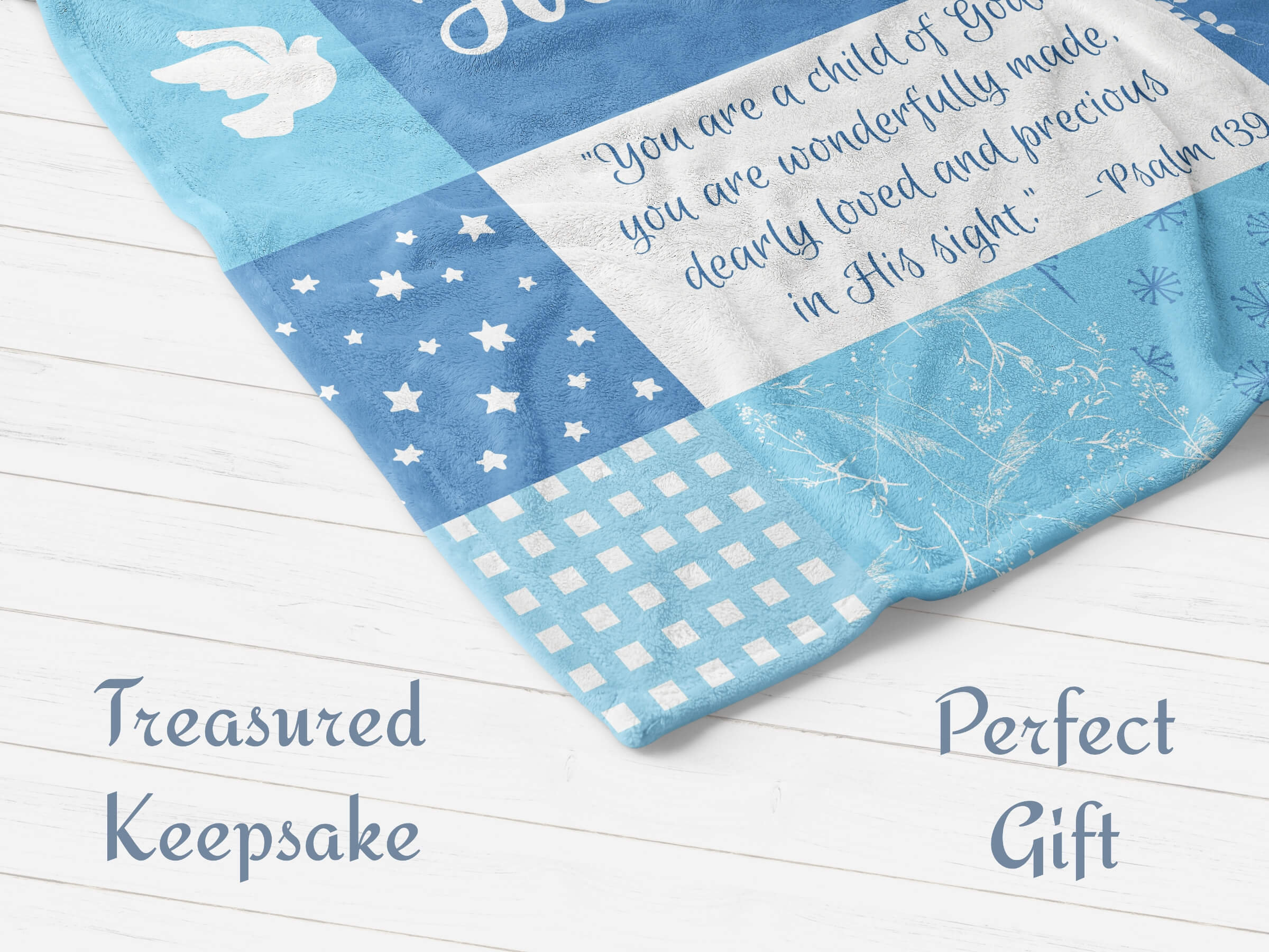 Personalized Baptism Blanket Girl Boy - Custom Baby Baptism Gift With ...