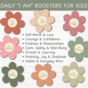 Printable Boho Affirmation Station, Positive Affirmation Cards for Kids ...