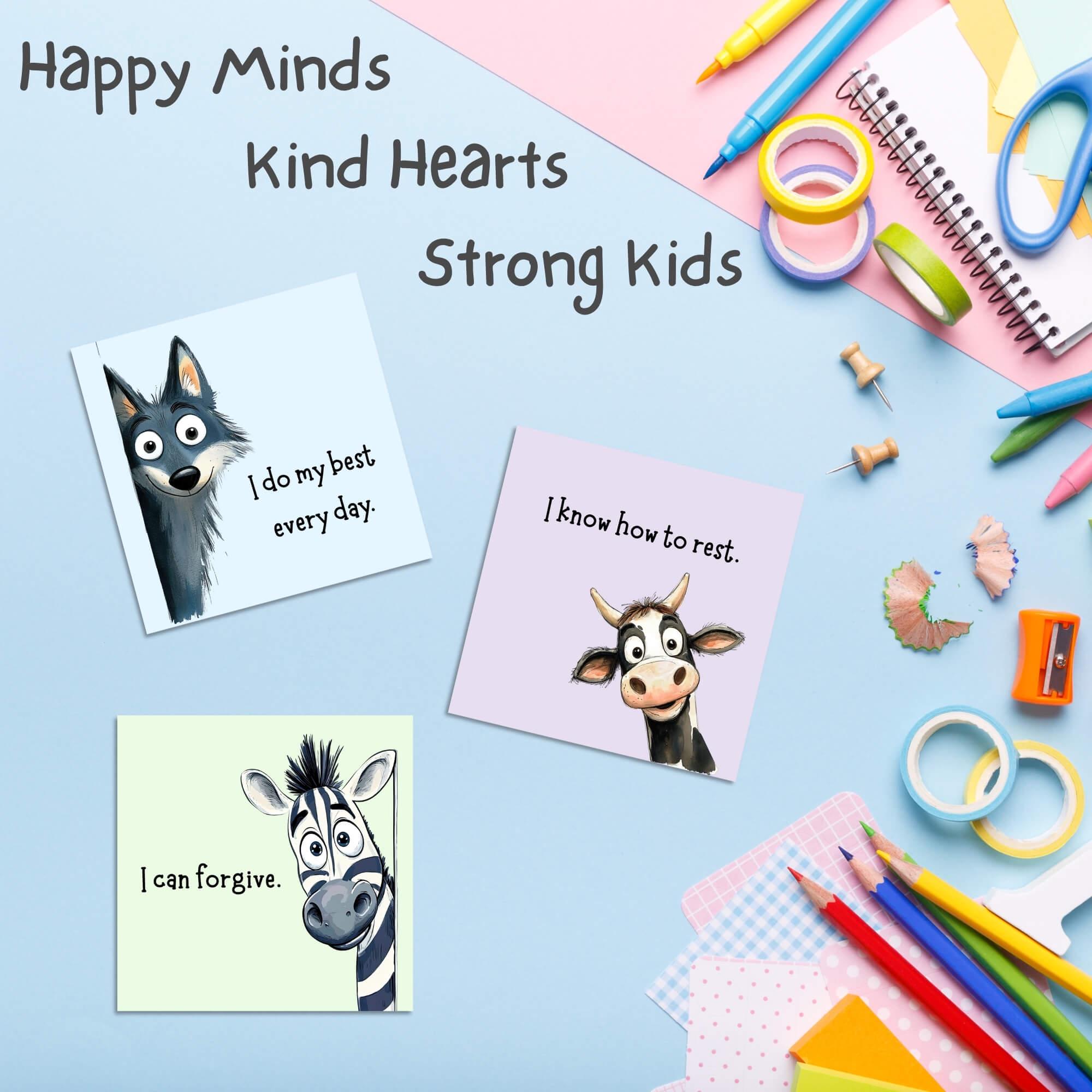 80 Positive Affirmation Cards for Kids, Printable Encouragement Cards ...