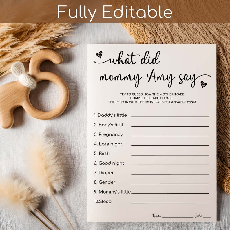 Baby Shower Games Bundle | 80 Editable Baby Shower Cards, Tickets ...