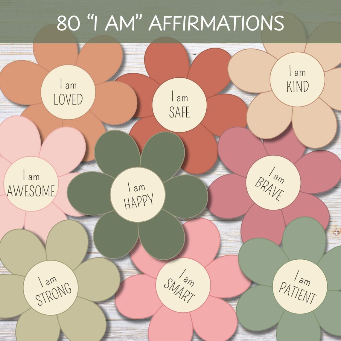 Printable Boho Affirmation Station, Positive Affirmation Cards for Kids ...