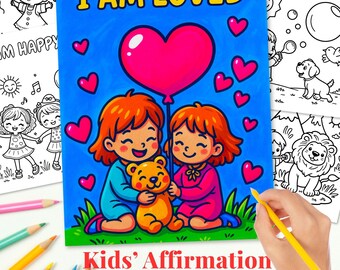 32 Printable Positive Affirmation Cards to Color for Kids, Motivational ...