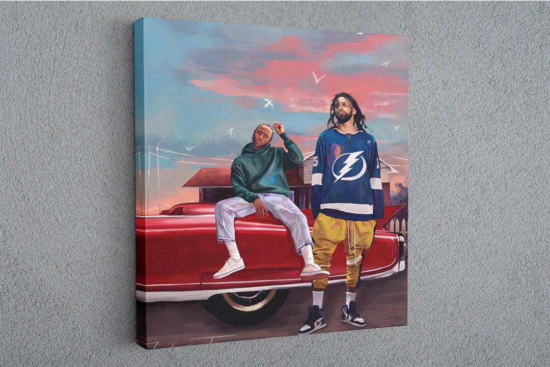 Rap Duo Inspired Canvas Wall Art, Hip Hop Poster Print With Urban Vibes ...