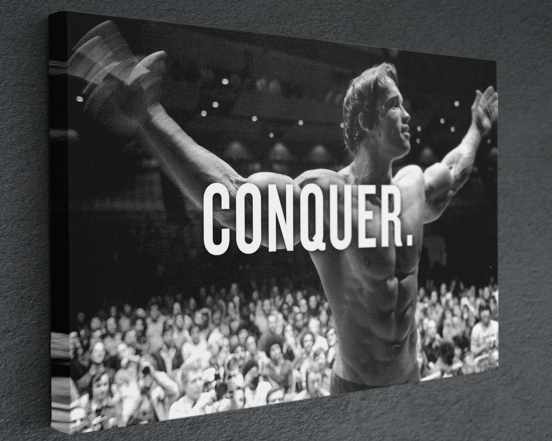 Arnold Conquer Inspirational Lifting Motivation Canvas Print - Etsy