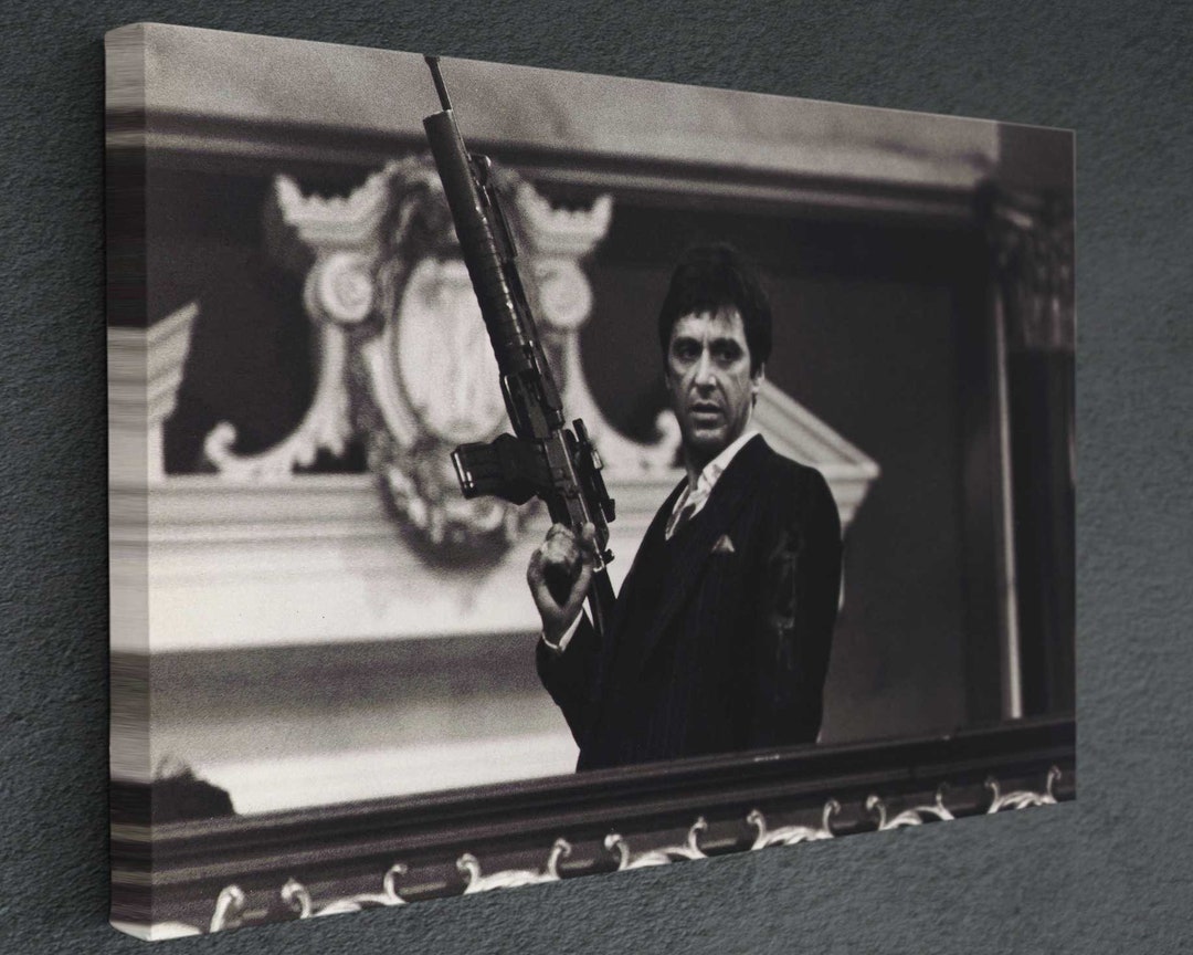Scarface Machine Gun Edtion Reproduction Canvas Print Fine Art - Etsy