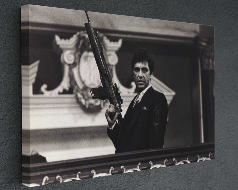 Scarface Machine Gun Edtion Reproduction Canvas Print Fine Art - Etsy