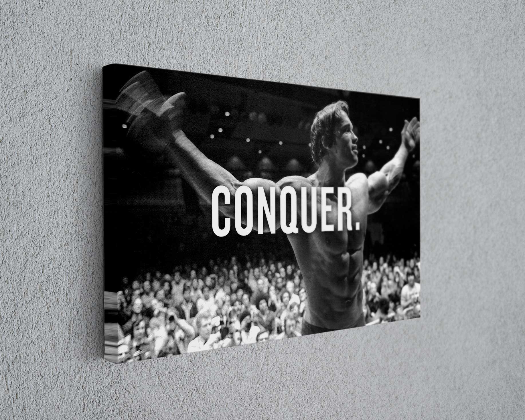 Arnold Conquer Inspirational Lifting Motivation Canvas Print - Etsy