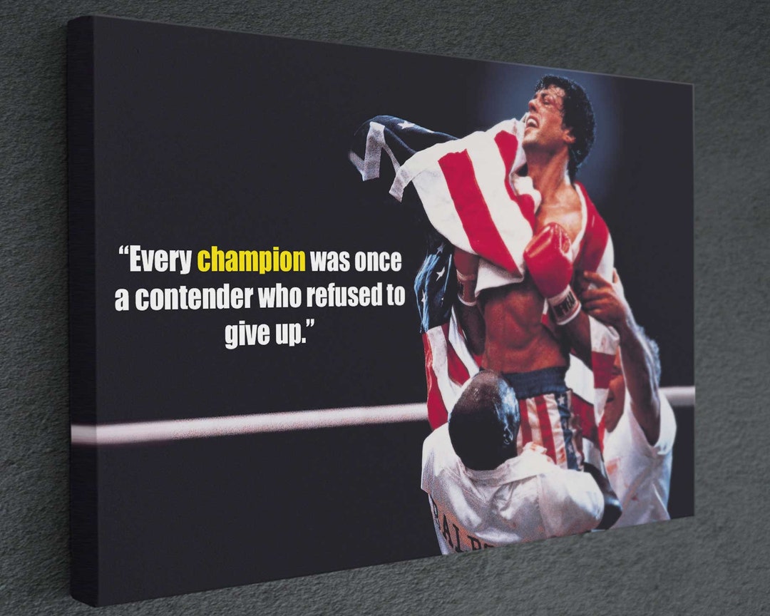 Famous Boxing Movie Inspirational Quote Canvas Print Fine Art ...