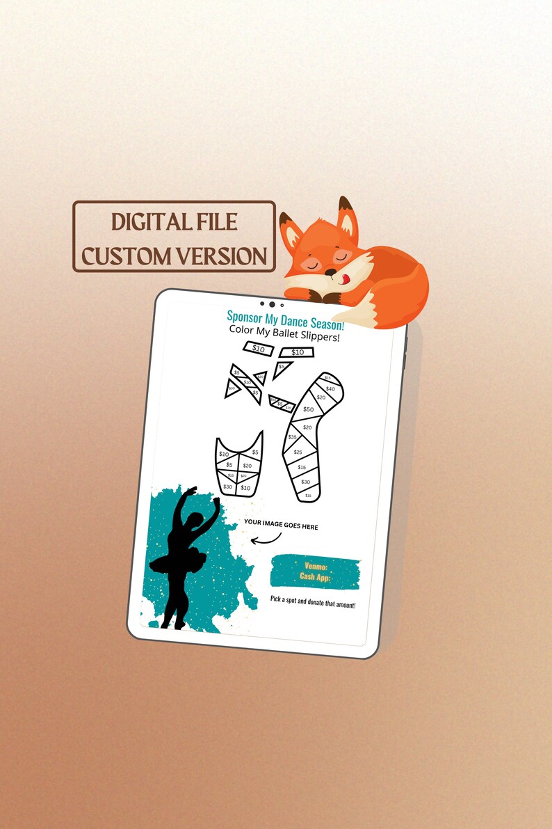 Custom Dance Fundraising Color-by-number, Fundraiser Sheet, PDF ...