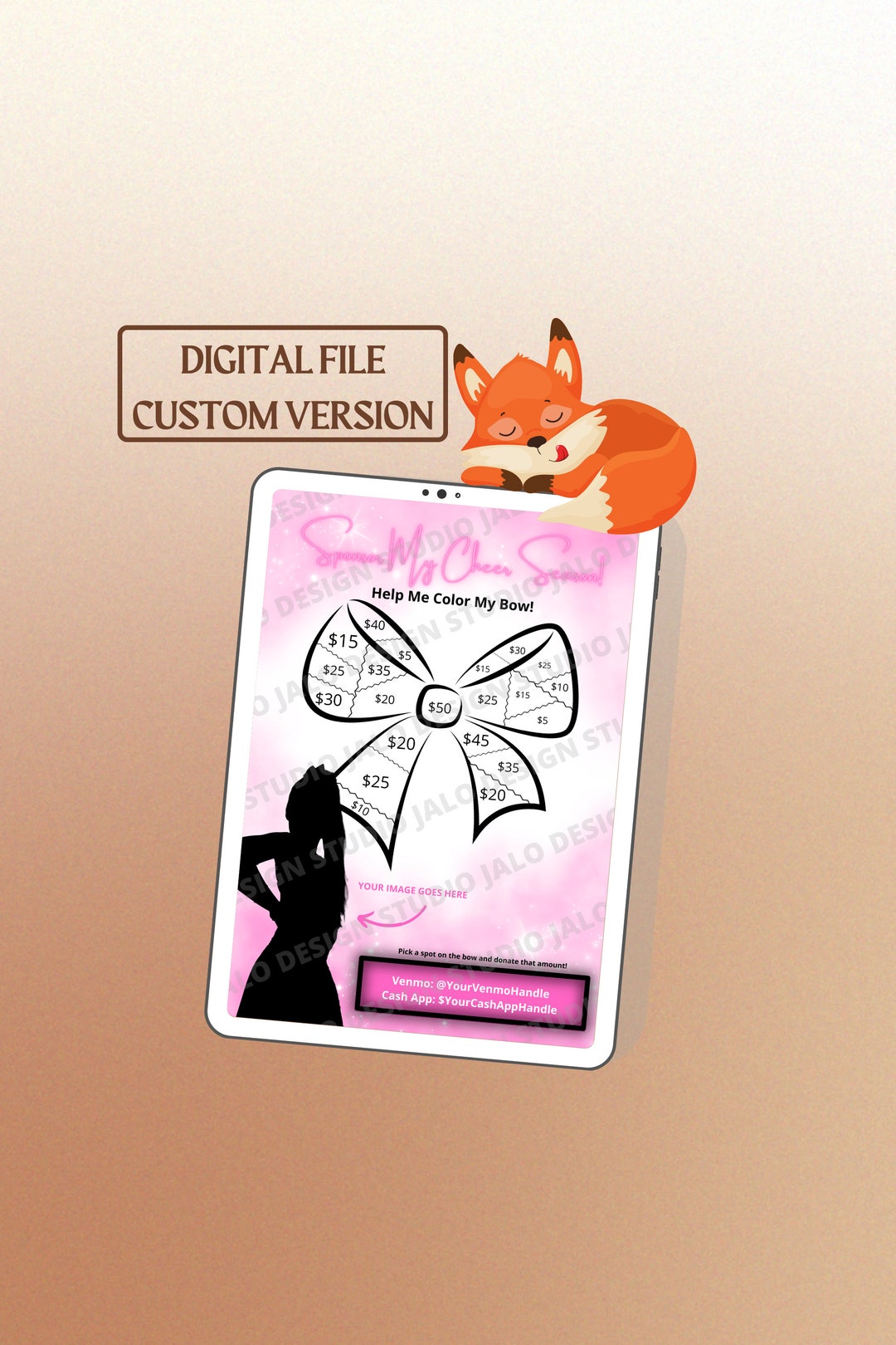 Smoke Bow Color-by-number Custom Cheerleading Fundraiser, Fundraiser ...