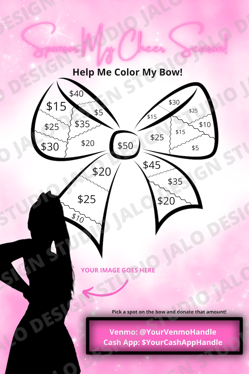 Smoke Bow Color-by-number Custom Cheerleading Fundraiser, Fundraiser ...
