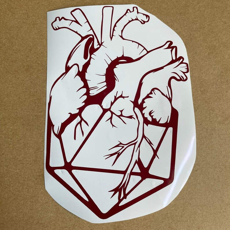 Dnd Heart Vinyl Sticker Decal Car Decal Laptop Decal - Etsy