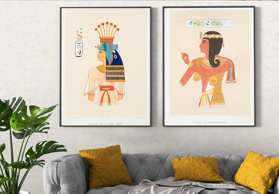 Ancient Egyptian Art Digital Posters Printables, 5 Jpg Files to Print ...