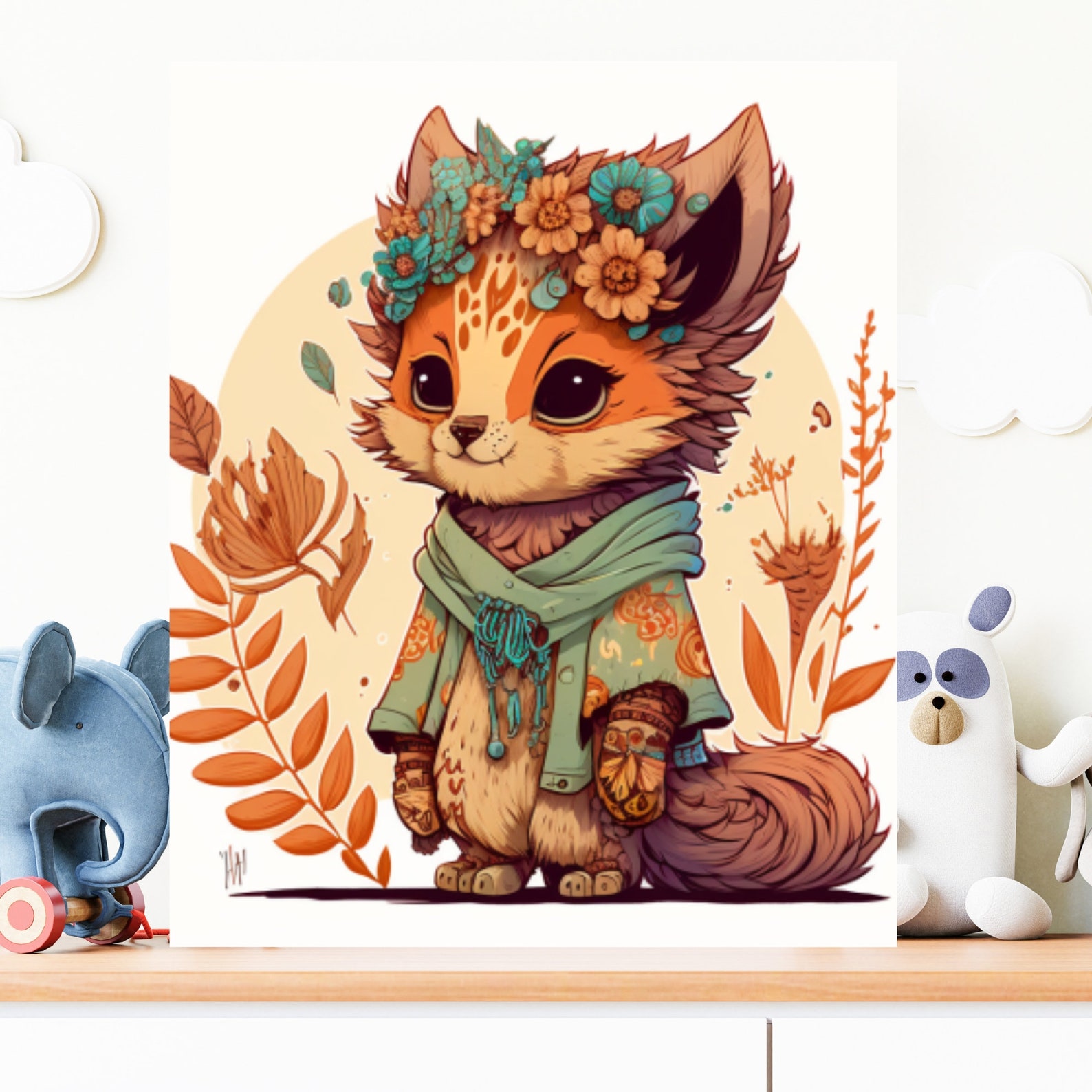 Cute Animal Posters for Kids Room, Digital Download Posters, Baby Room ...