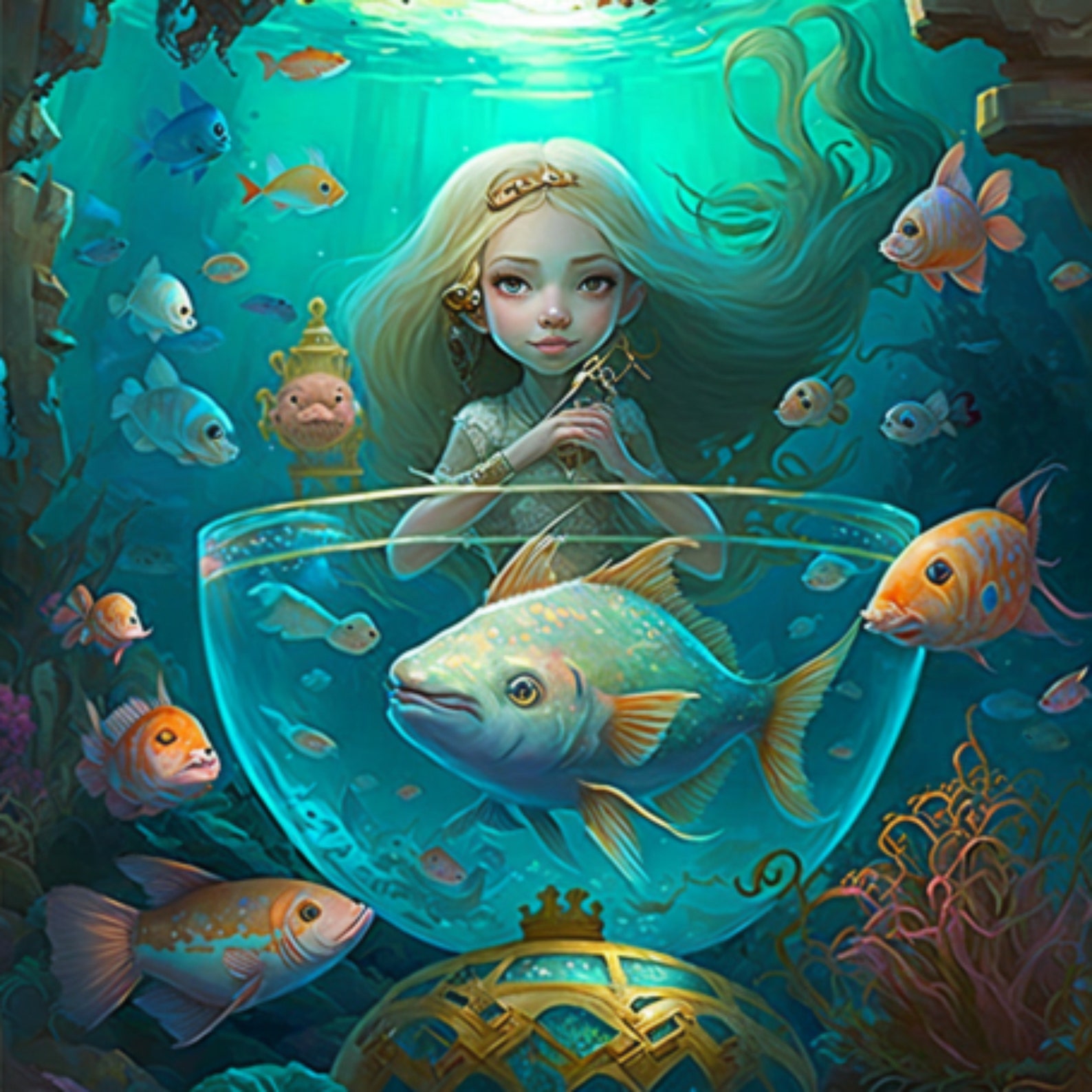 Mermaid Posters , Baby Shower Gift, 5 Mermaid Prints for Girls Room ...