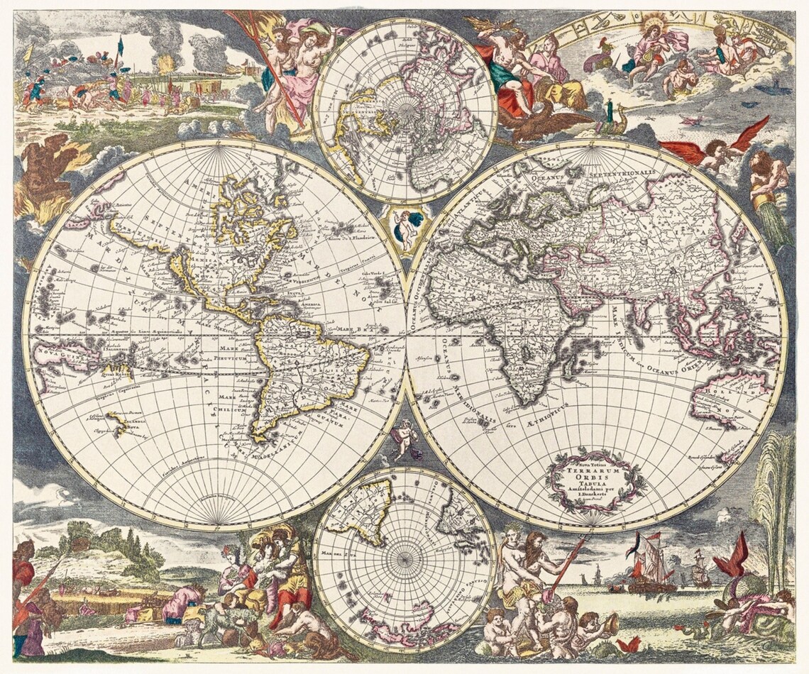 Old World Maps Digital Printable Posters.old Africa Map Printable ...