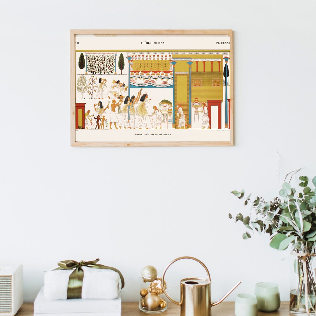 Digital Ancient Egyptian Art in 5 Jpg Posters Ready to Download on Your ...