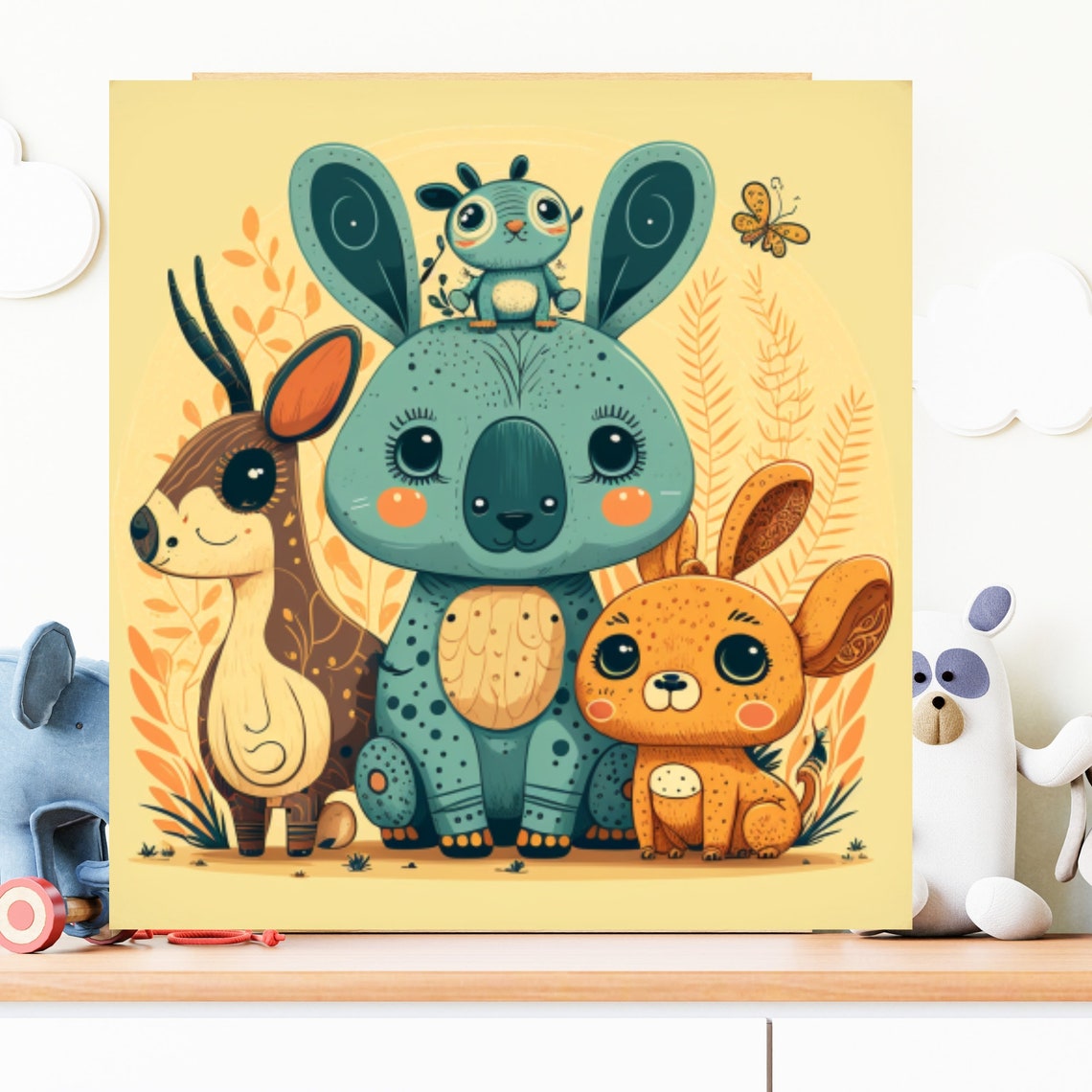 Cute Animal Posters for Kids Room, Digital Download Posters, Baby Room ...