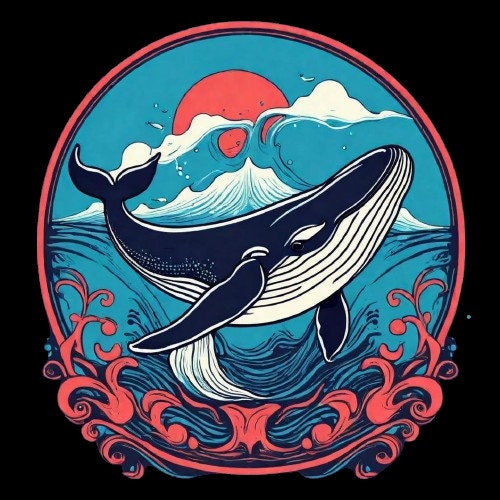 Cute Whale Design for Tshirt, Cute Whale Hoodies Design, Whale Print ...