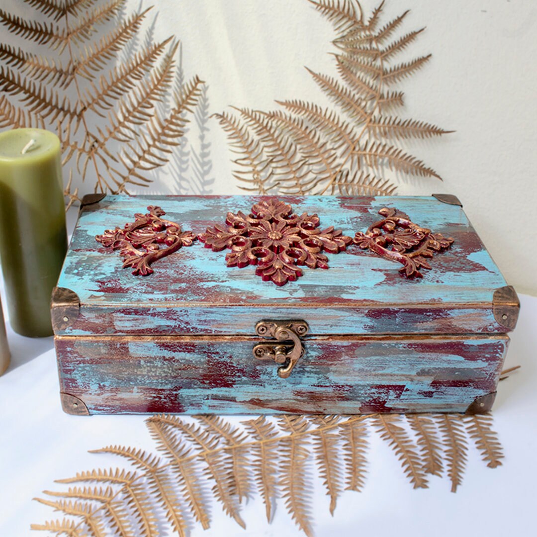 Passion Freeze – Handmade Wooden Box, Vintage Box, Storage Box, Jewelry ...