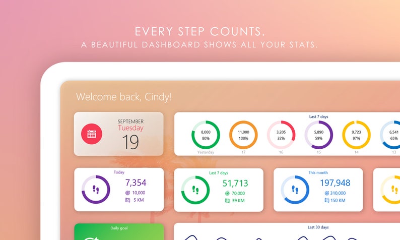 Excel Step Tracker: Daily Fitness Dashboard (digital Download) - Etsy