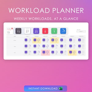 Workload Planner for Excel | Track Hours & Tasks by Week | Project ...