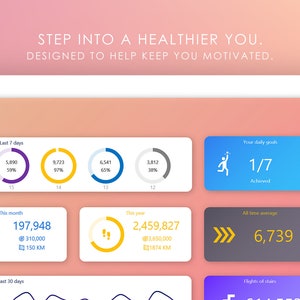 Excel Step Tracker: Daily Fitness Dashboard (digital Download) - Etsy