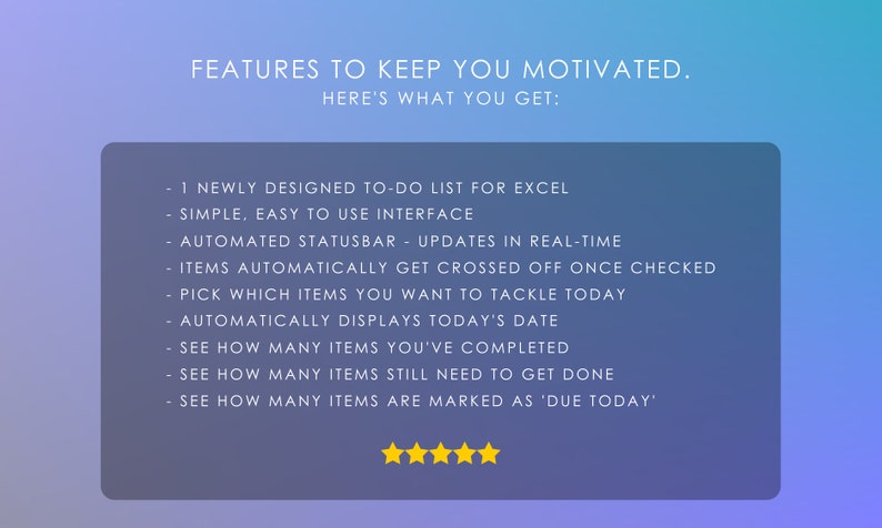 Excel To-do List Template Daily Task Manager Project - Etsy